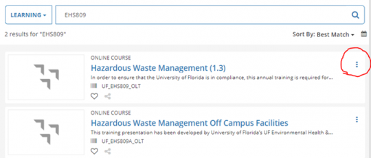 myTraining Tutorial – UF | EHS