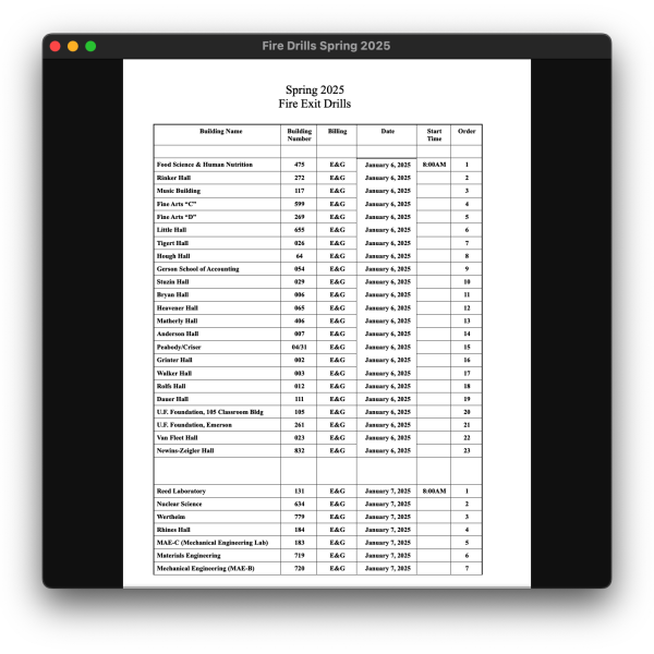 Fire Exit Drills – UF | EHS